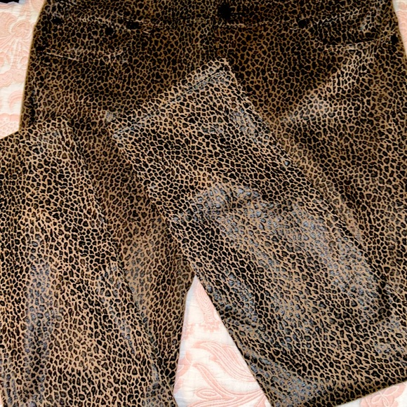 Eric | Pants & Jumpsuits | Eric Leopard Print With A Shiny Stretchy ...